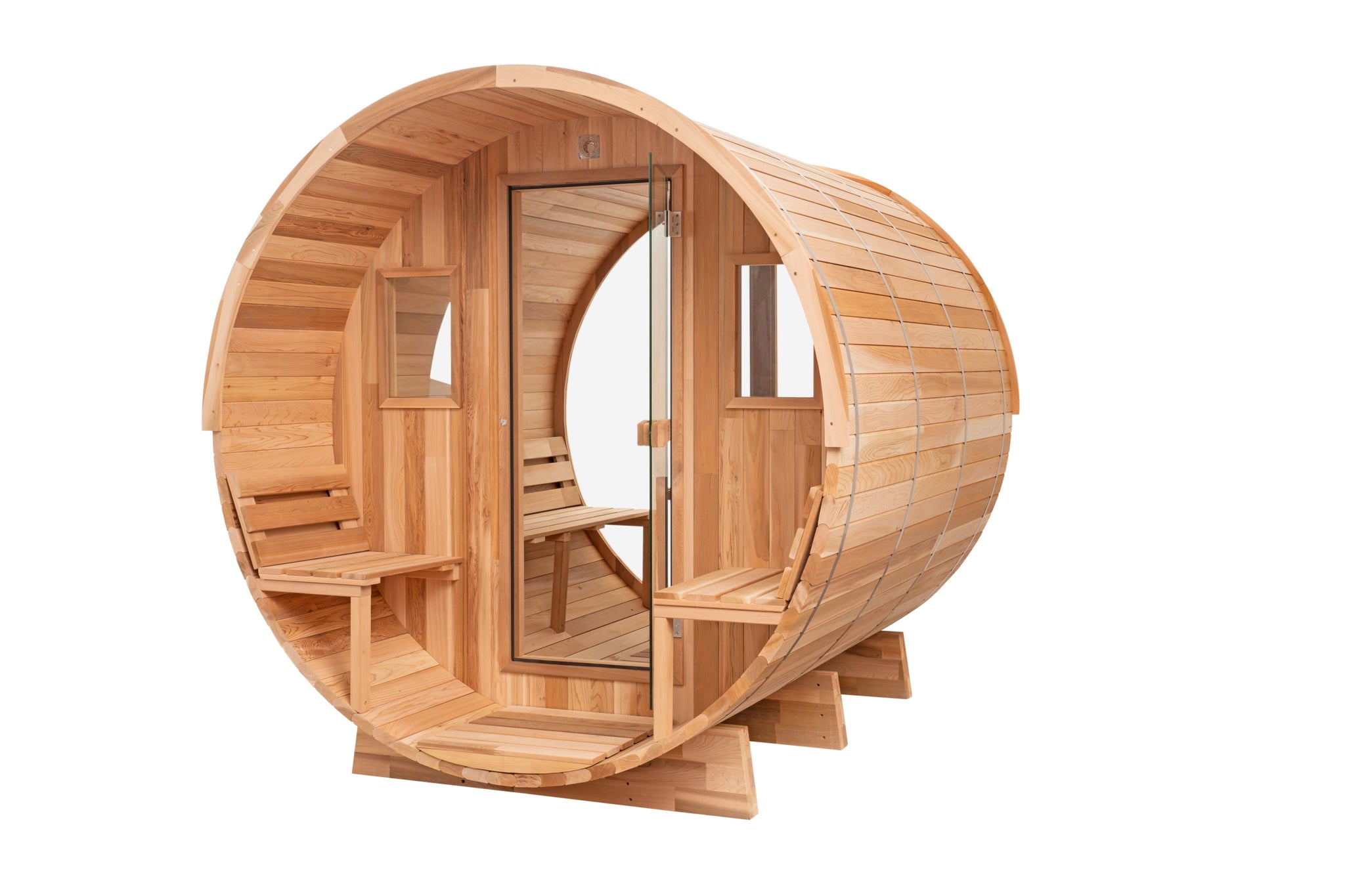 Cedar Panoramic View Sauna with Porch - 6 Person – Cedar Spring Recreation